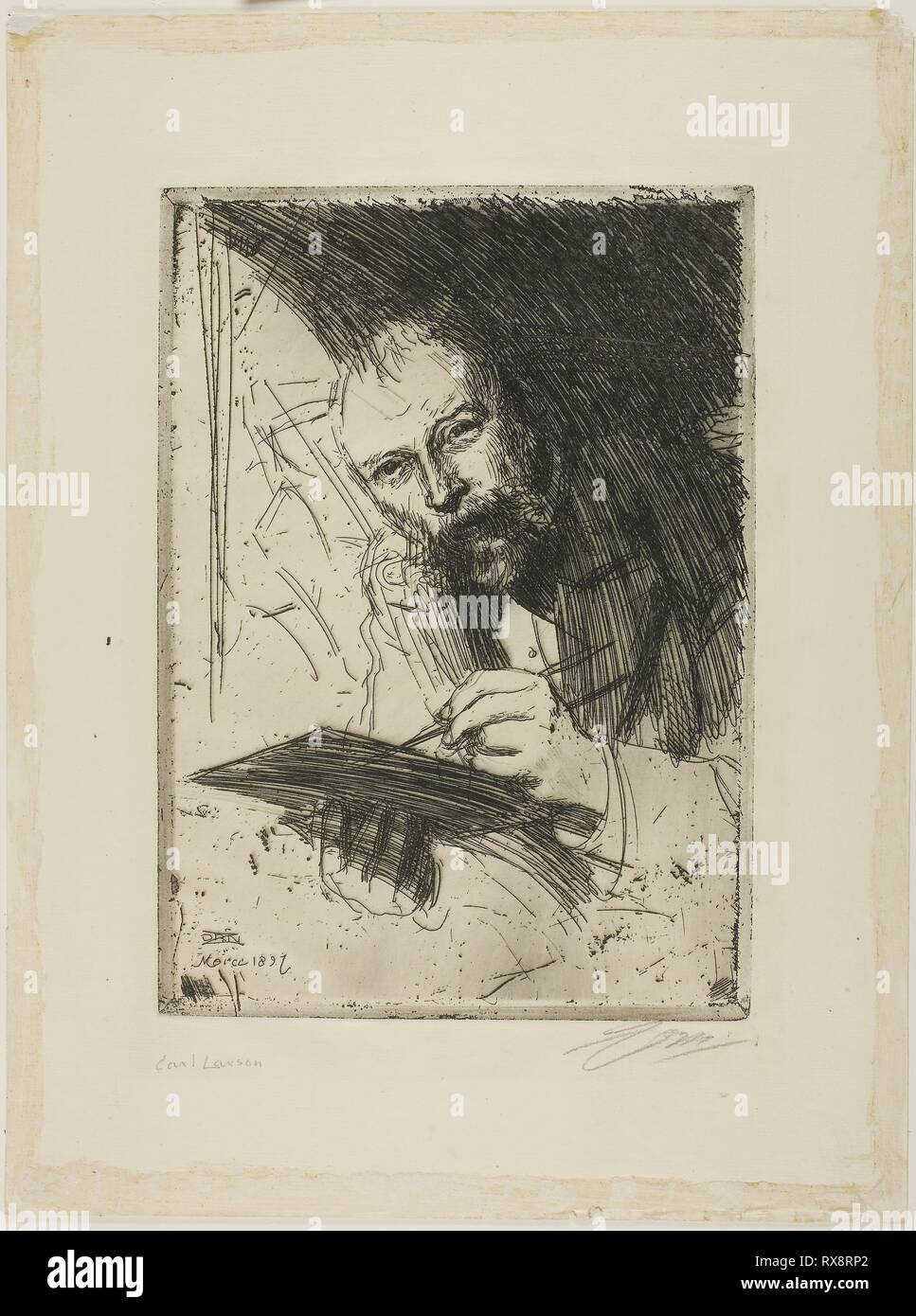 Carl Larsson. Anders Zorn; Swedish, 1860-1920. Date: 1897. Dimensions ...