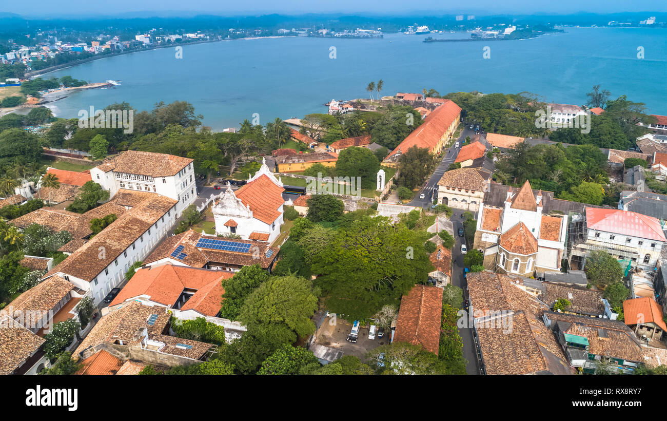 Aerial. Galle city view. Sri Lanka Stock Photo - Alamy