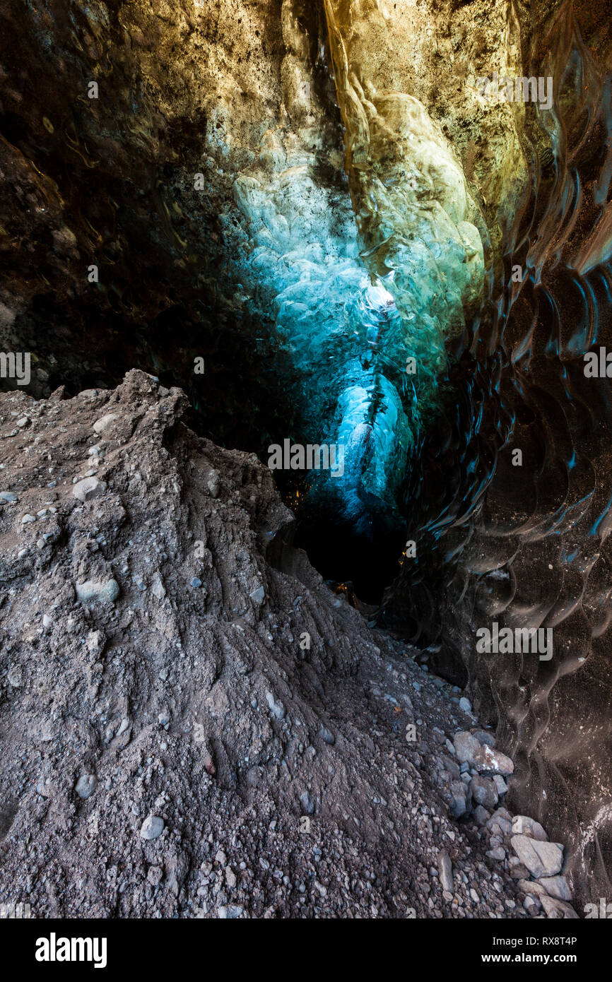 Ice cave, Skaftafell National Park, Southern Iceland, Iceland, Europe ...