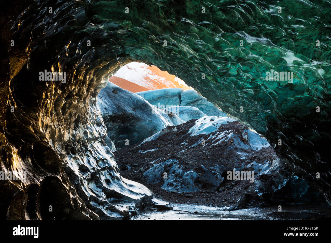 Ice cave, Skaftafell National Park, Southern Iceland, Iceland, Europe ...