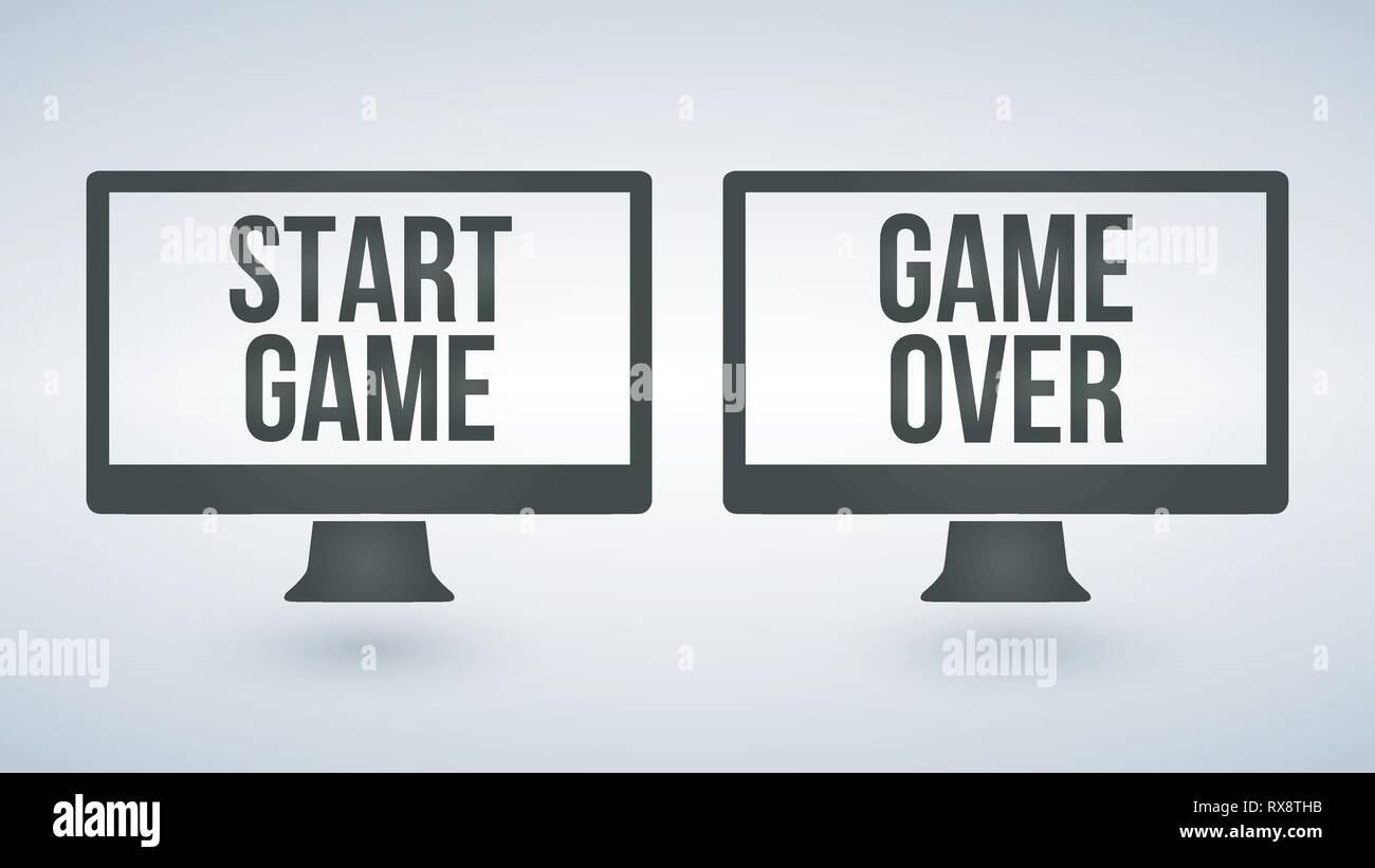 Frustrated computer screen Stock Vector Images - Alamy
