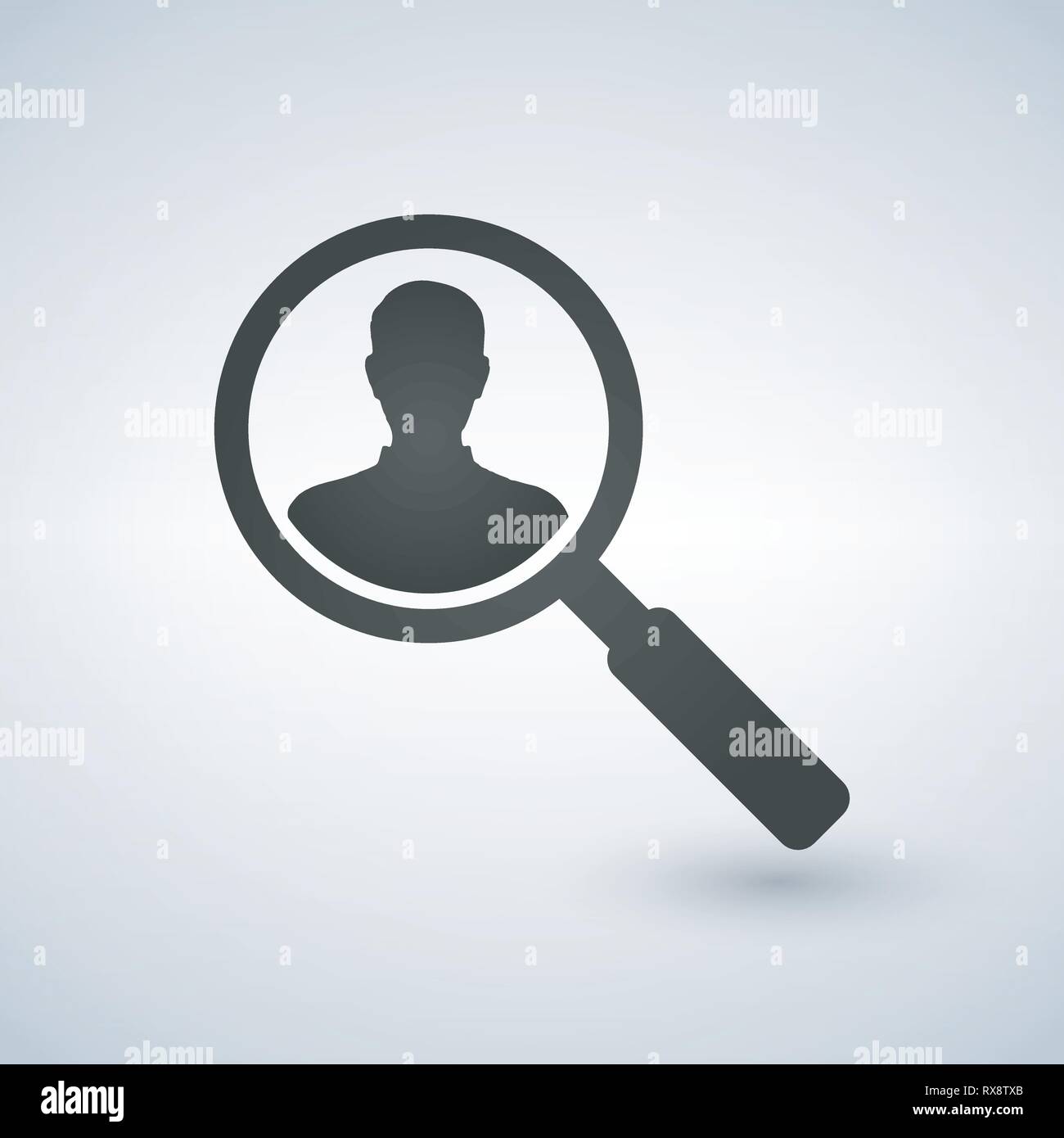 user search icon, magnifying glass, vector icon Stock Vector Image ...
