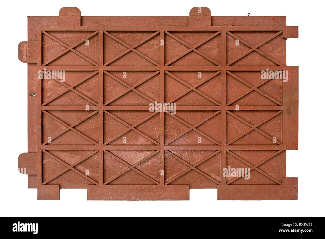 eco-parking paving slabs made of recycled plastic waste isolated on ...