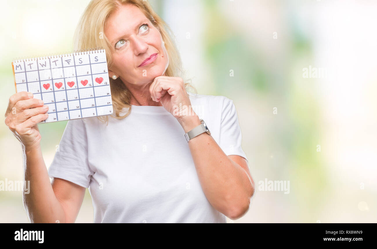 Woman and calendar and confused hi-res stock photography and images - Alamy