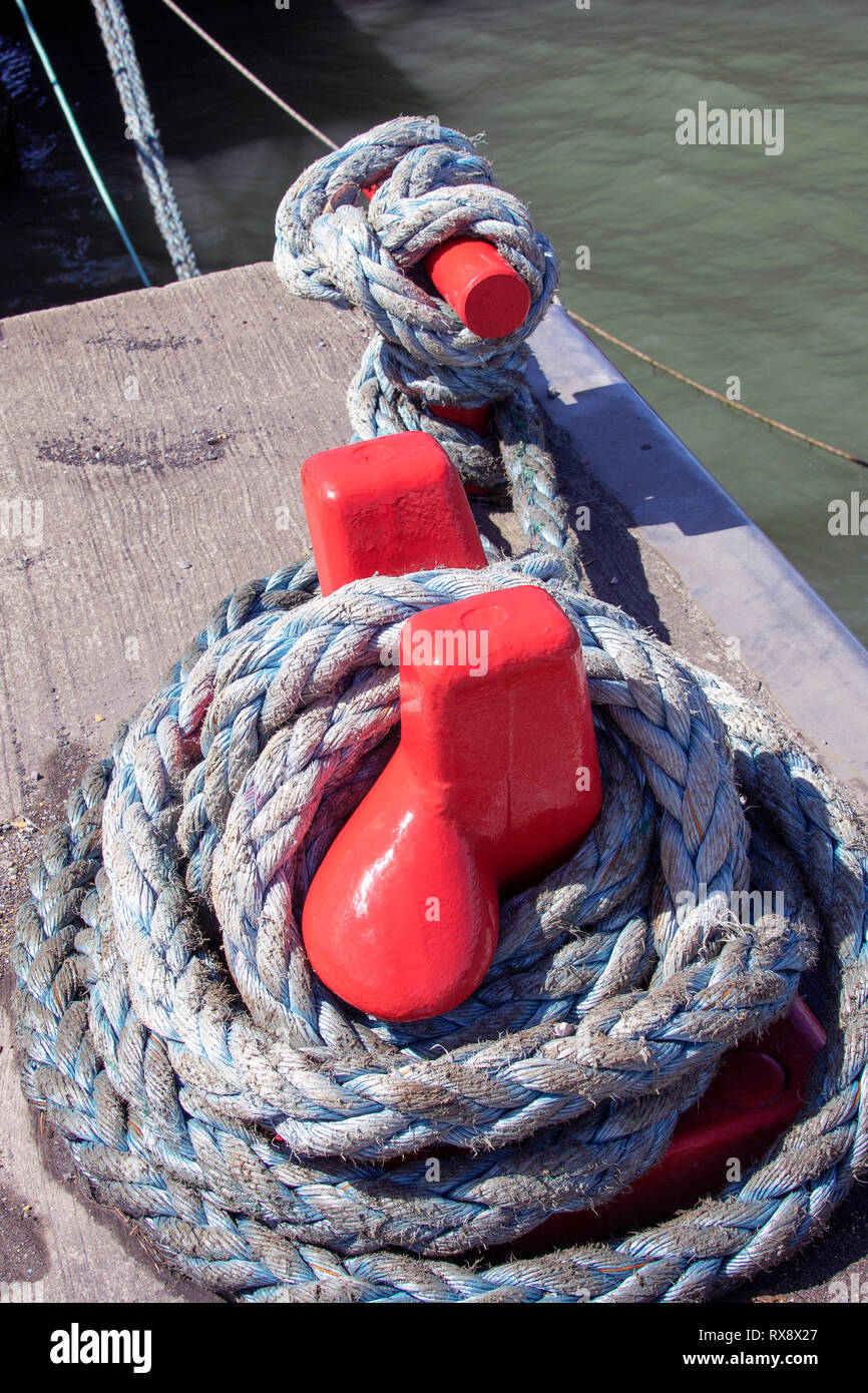 Ropes on Baltimore Harbour Stock Photo - Alamy
