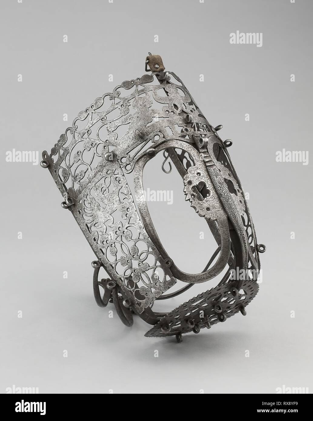 Horse Muzzle. German. Date: 1674. Dimensions: . Iron and leather ...