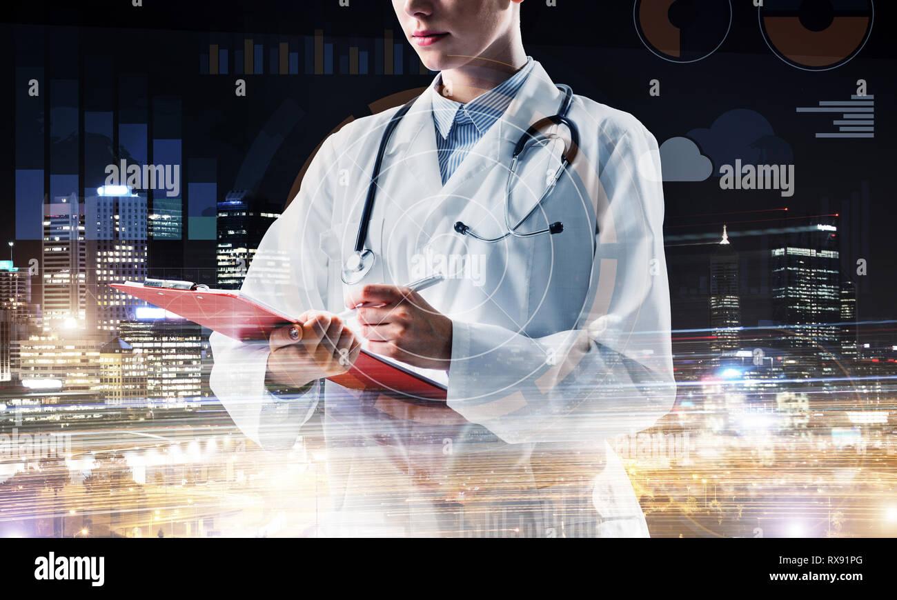Concept of hard-working doctor Stock Photo - Alamy
