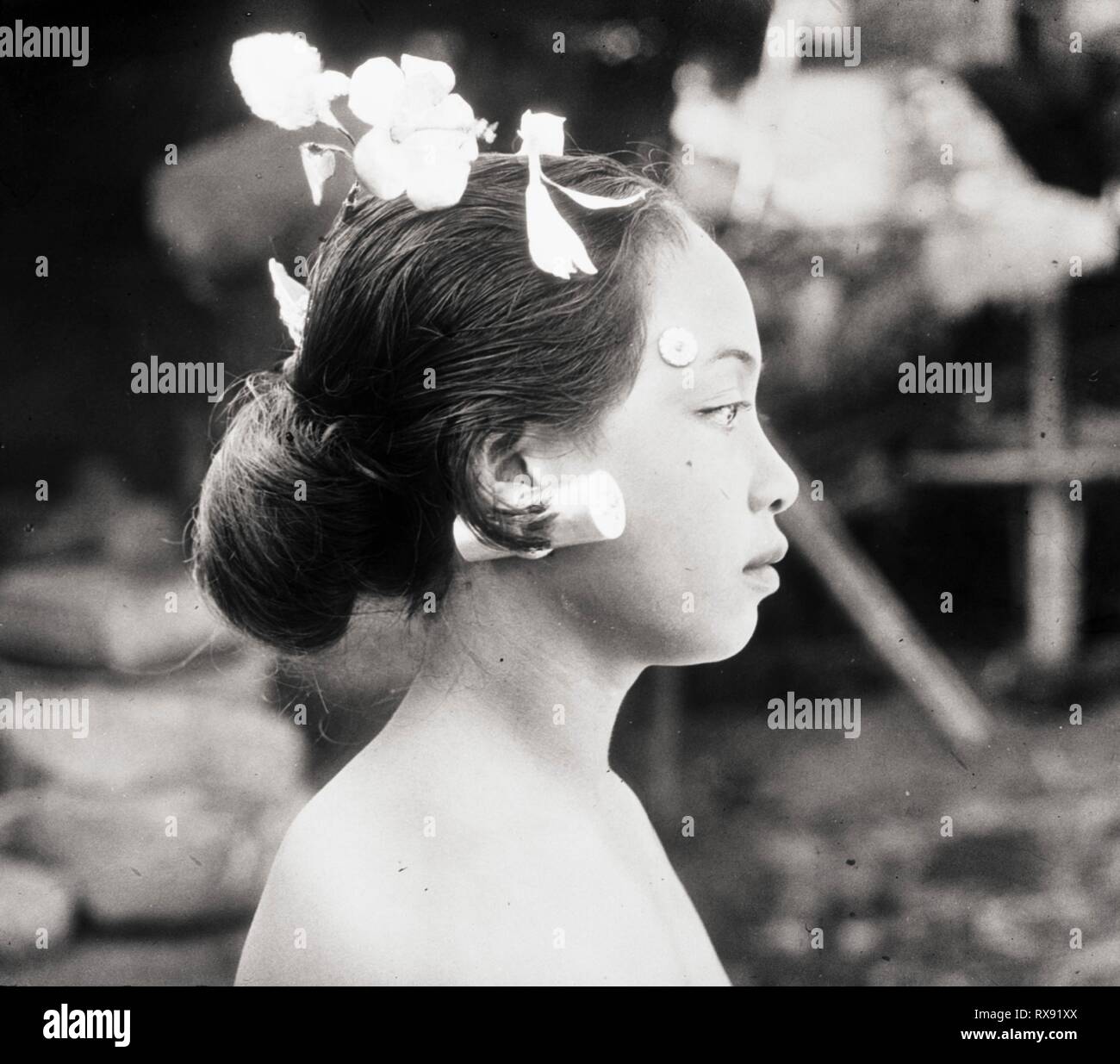 Profile of Native Woman, Indonesia, 1932 Stock Photo - Alamy