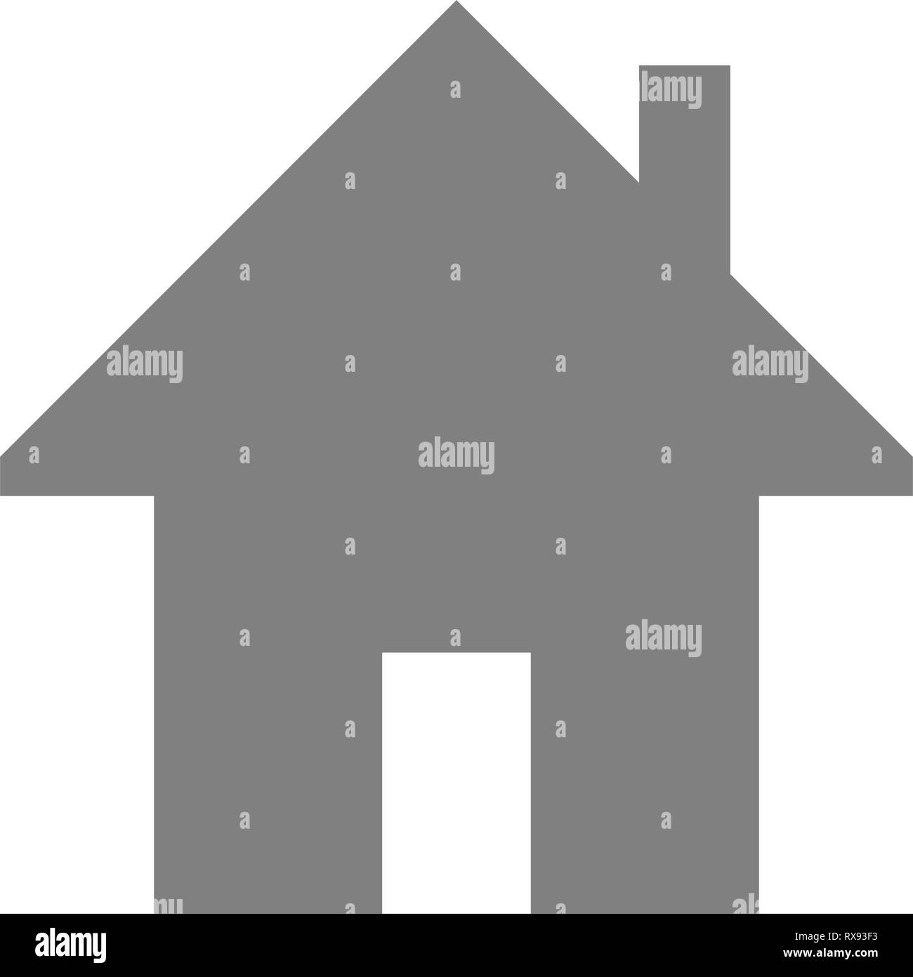 Home symbol icon - gray simple, isolated - vector illustration Stock ...