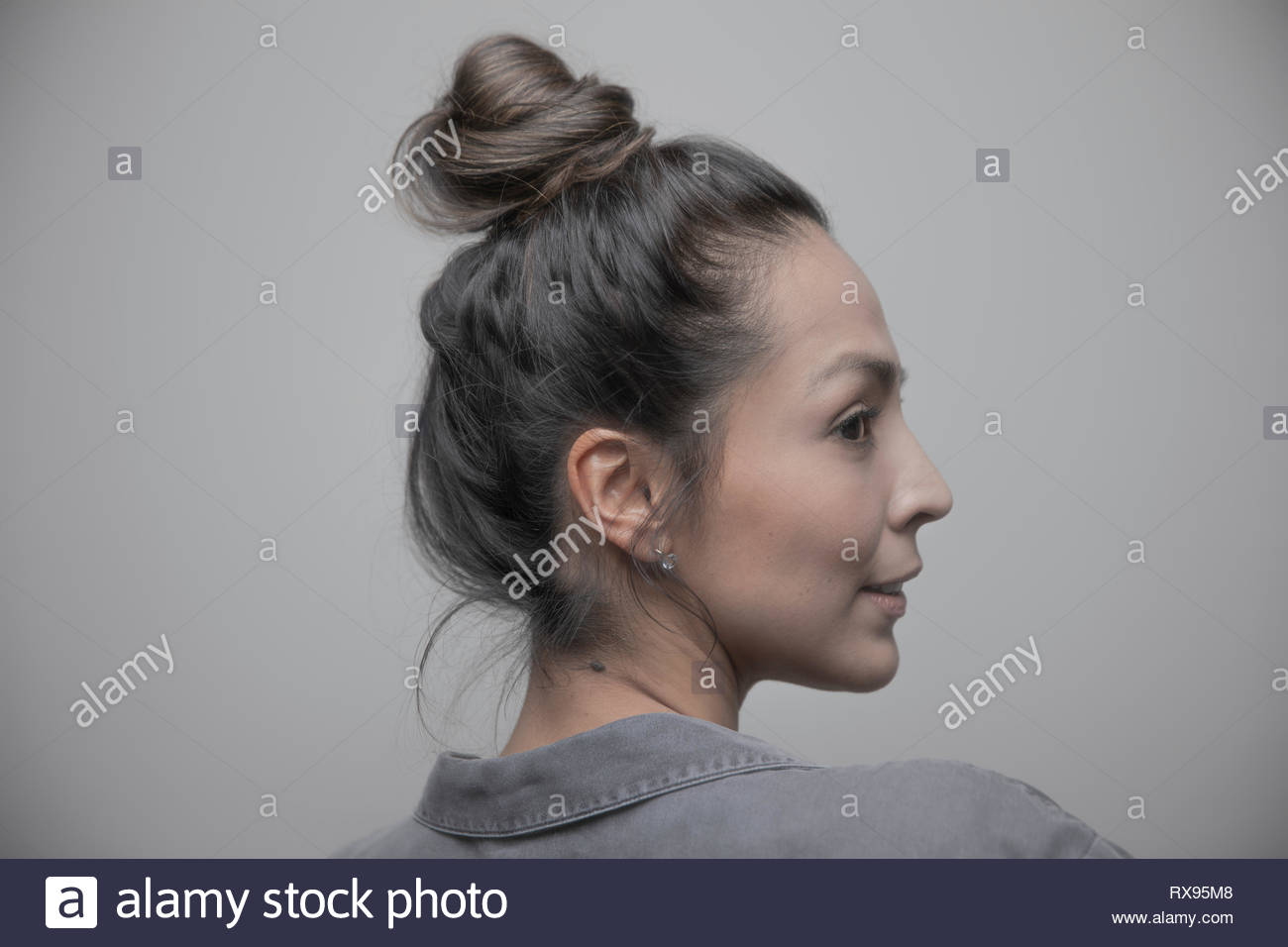 Woman Looking Over Left Shoulder