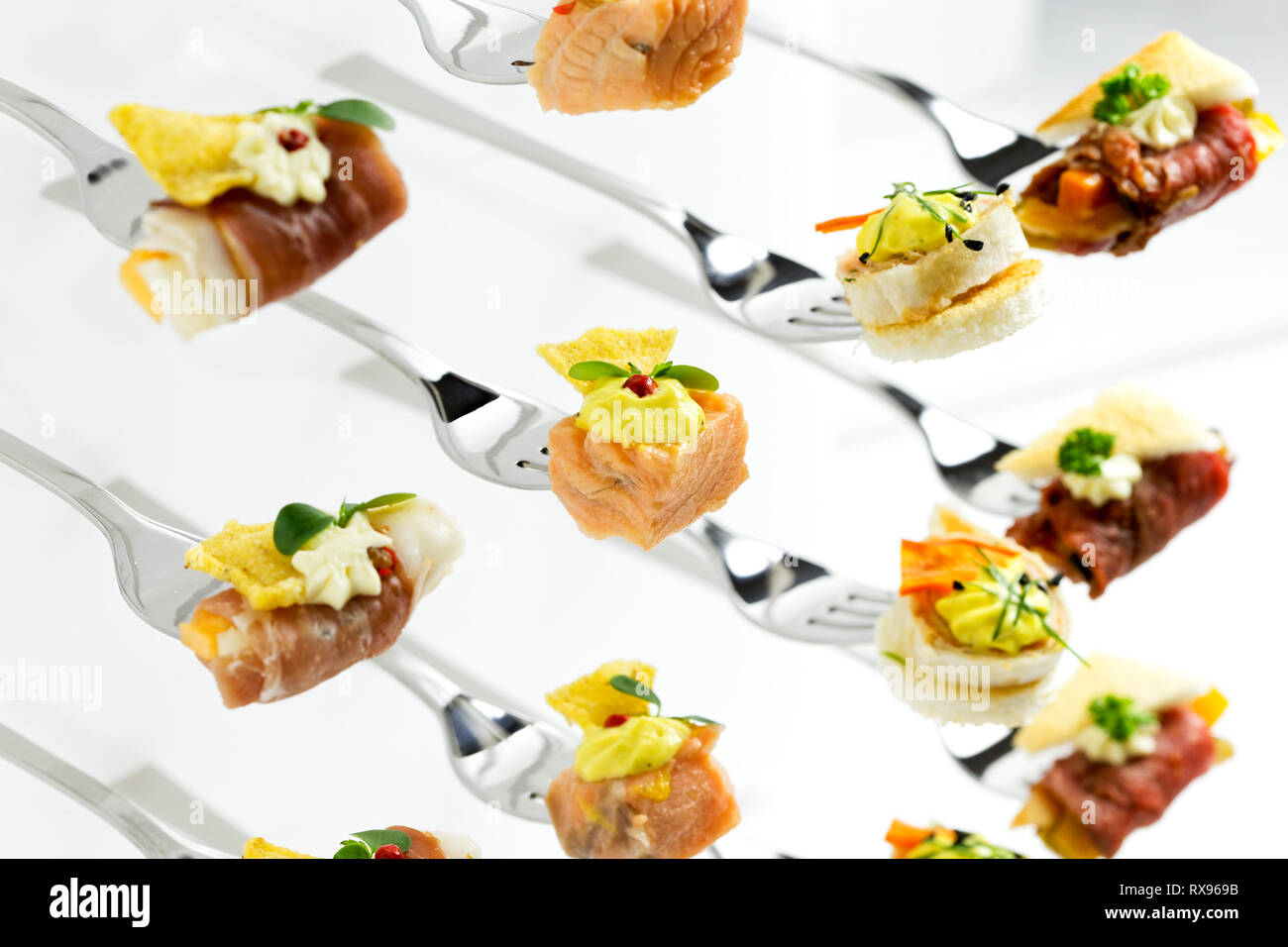 Canapes forks hi-res stock photography and images - Alamy