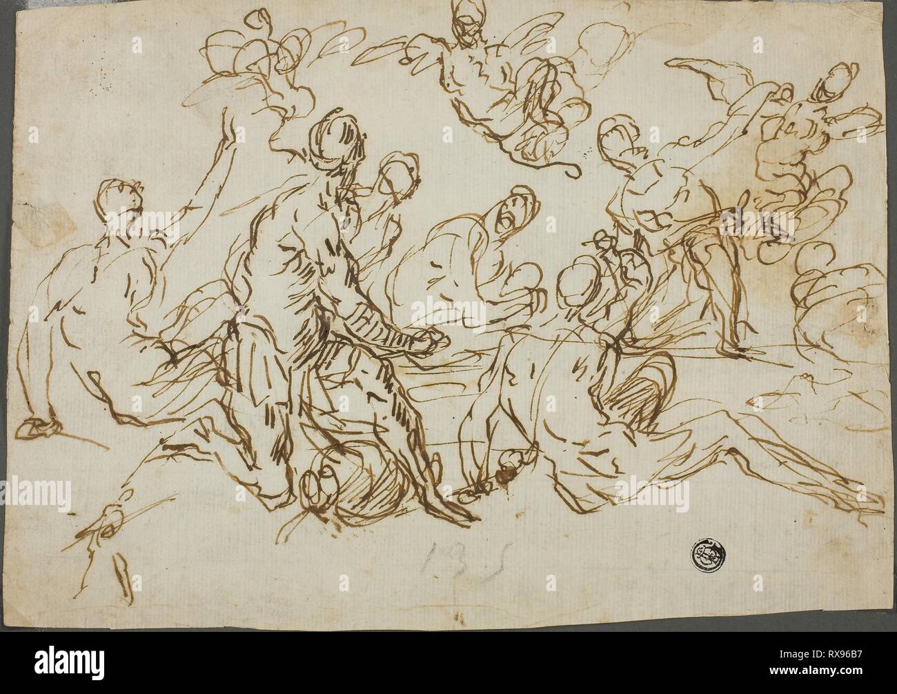 Harpies Attacking Aeneas and His Companions. Domenico Gargiulo, called ...