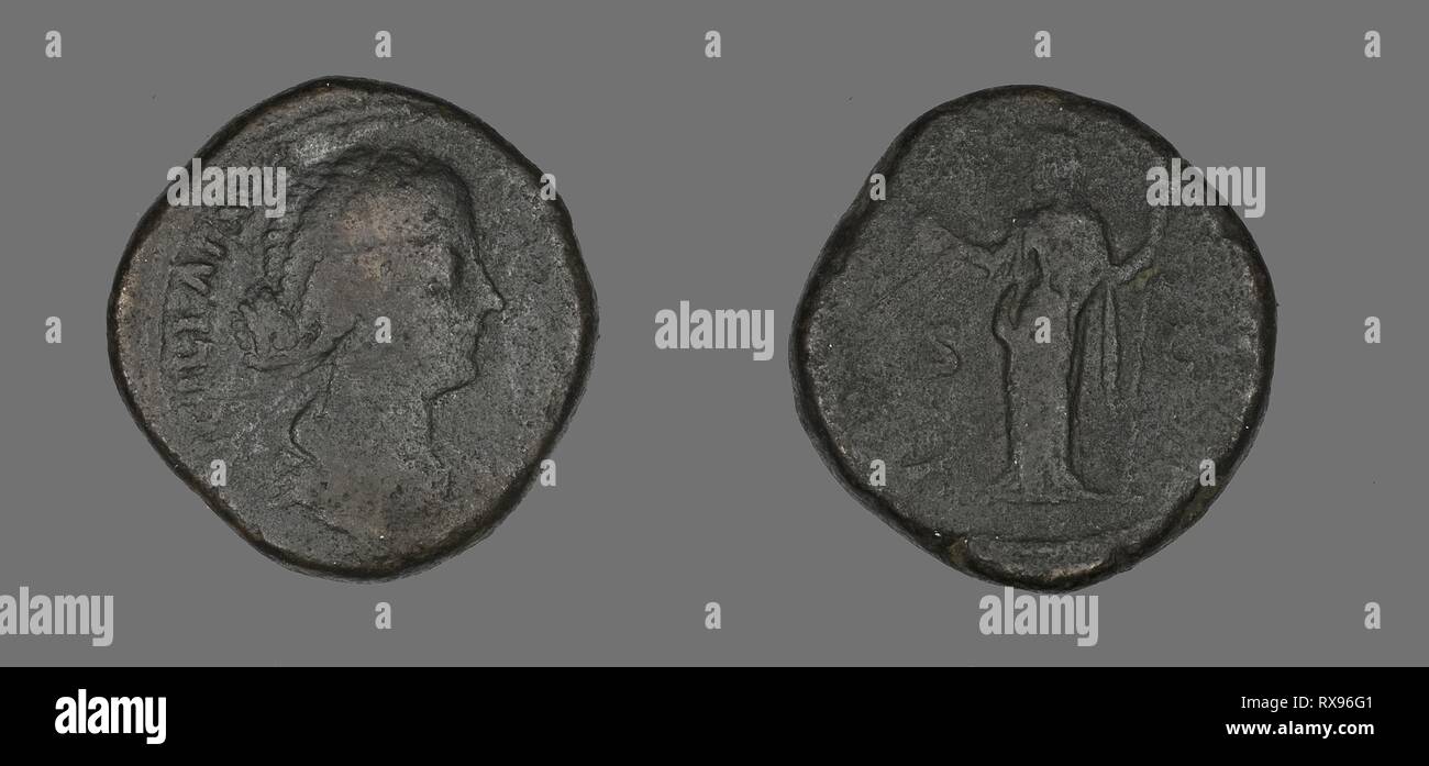 Sestertius (Coin) Portraying Lucilla. Roman, minted in Rome. Date: 164 ...