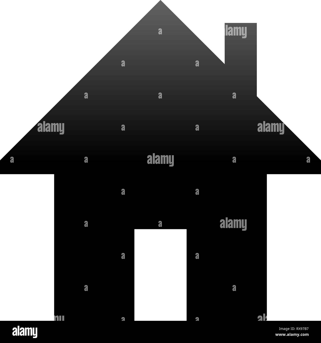 Home symbol icon - black gradient, isolated - vector illustration Stock ...