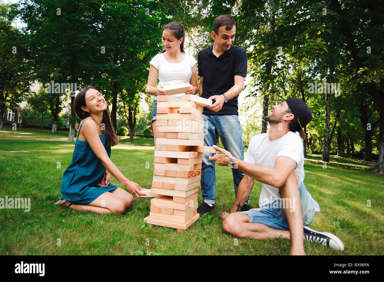 Giant wooden blocks hi-res stock photography and images - Alamy