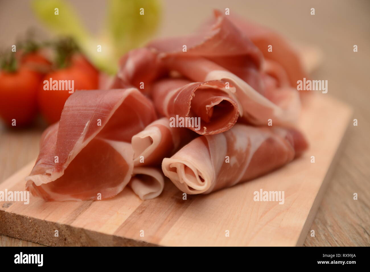 italian prosciutto of parma tipical food gourmet Stock Photo - Alamy