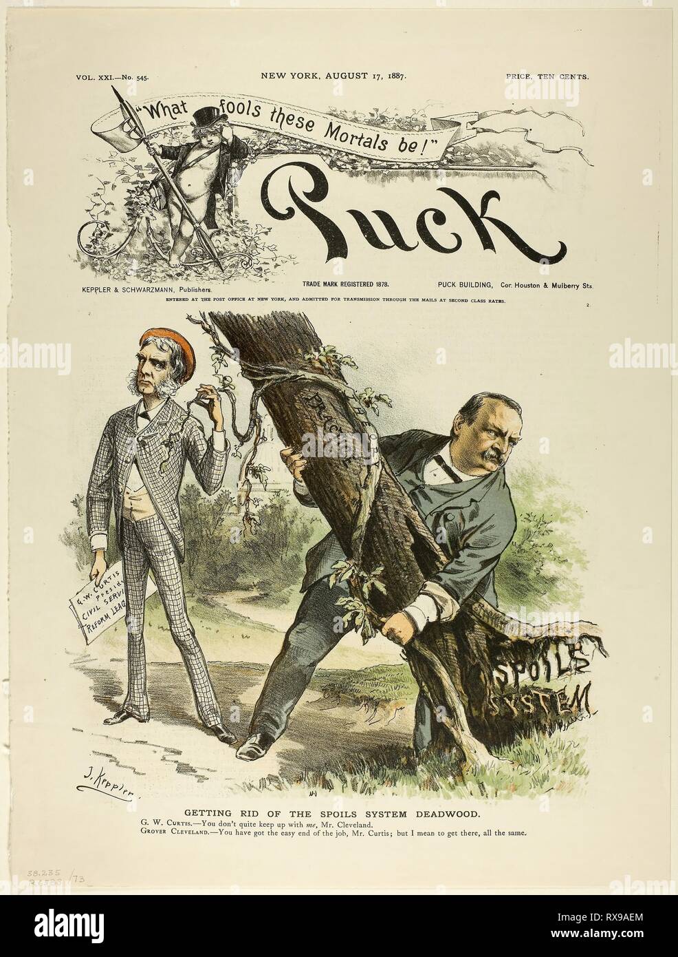 Getting Rid of the Spoils System Deadwood, from Puck. Joseph Keppler ...