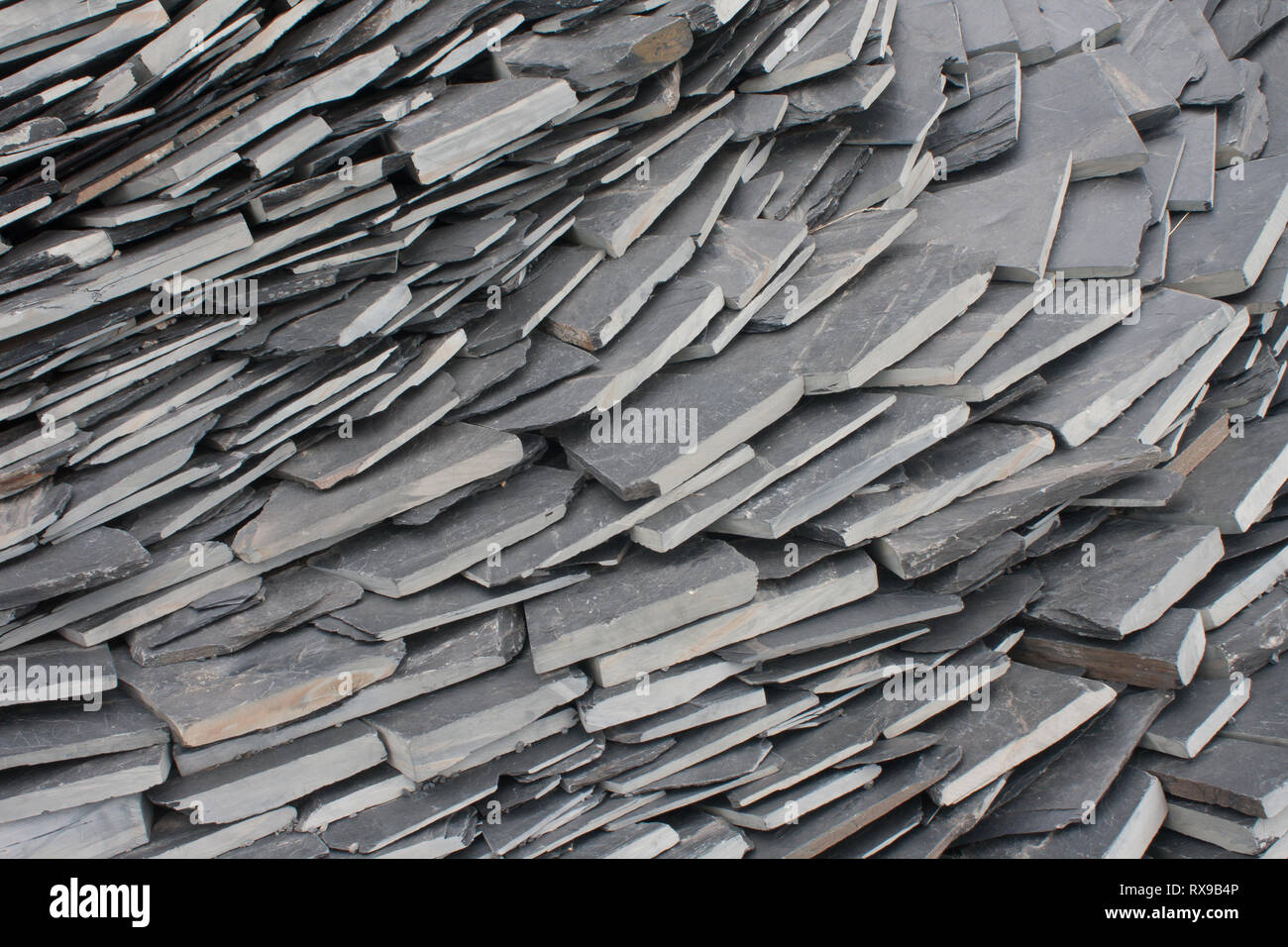 pieces of slates lying upon another - pattern Stock Photo - Alamy