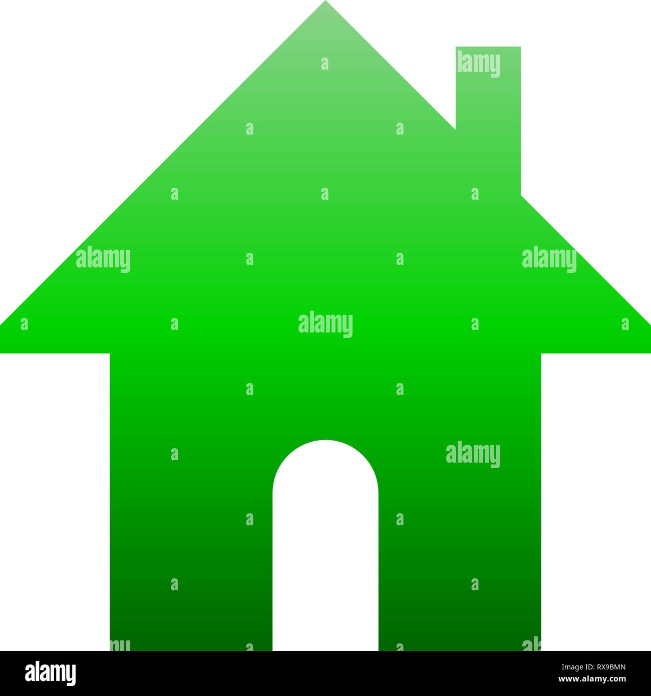 Home symbol icon - green gradient, isolated - vector illustration Stock Vector Image & Art - Alamy