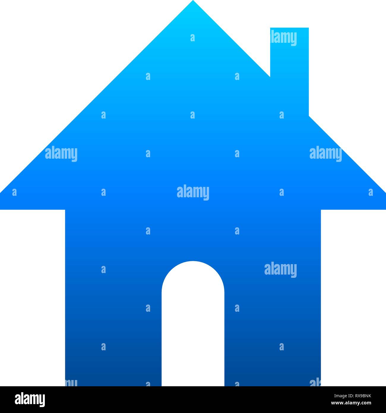 Home symbol icon - blue gradient, isolated - vector illustration Stock Vector Image & Art - Alamy