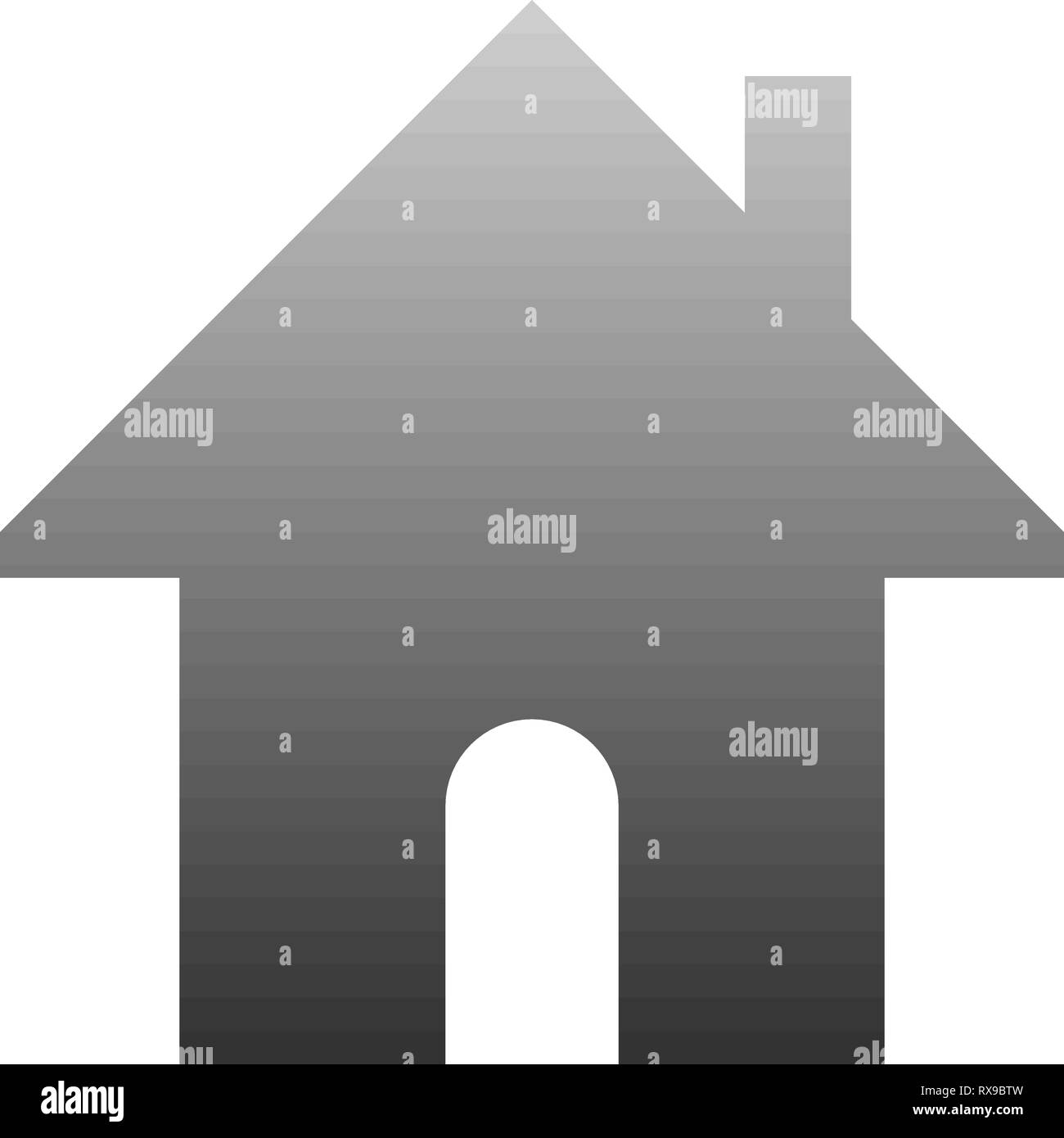 Home symbol icon - gray gradient, isolated - vector illustration Stock ...