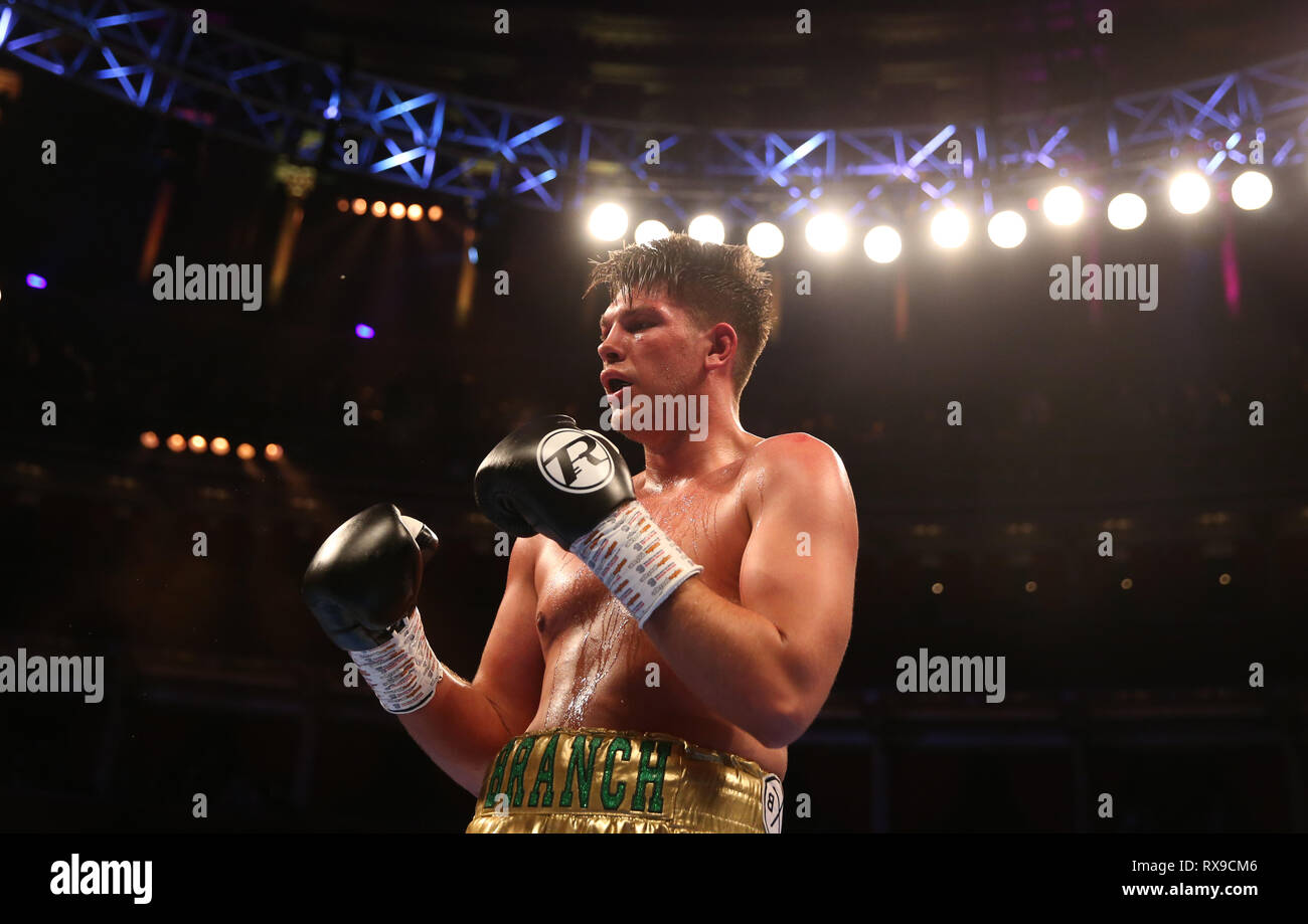 James Branch after winning the Cruiserweight Contest at the Royal ...