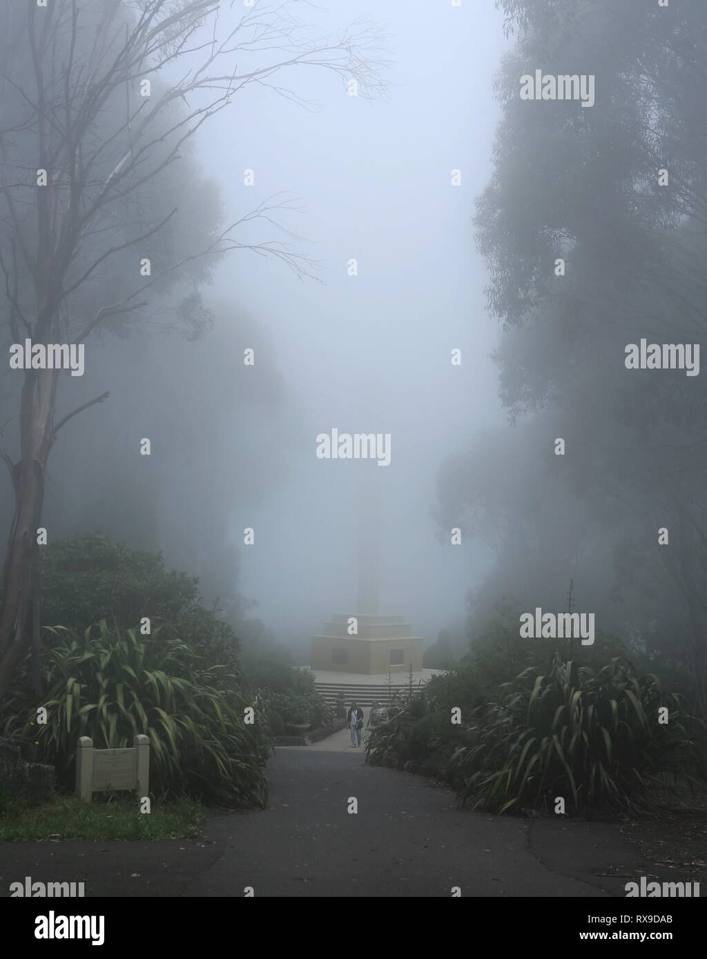 The Mount Macedon (Cameron) Memorial Cross photographed as the ...