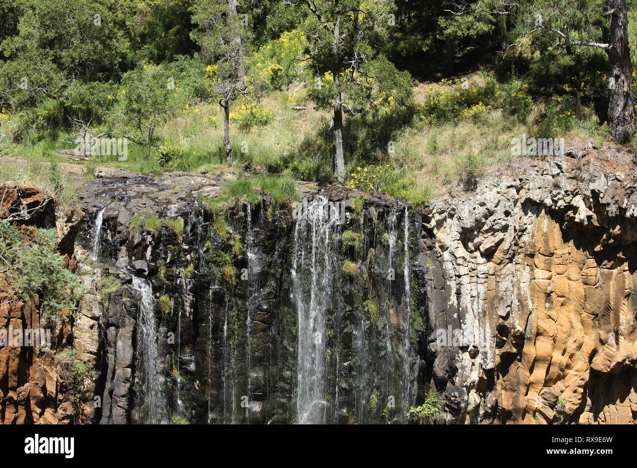 The Trentham Falls in the Coliban River Scenic Reserve in the ...