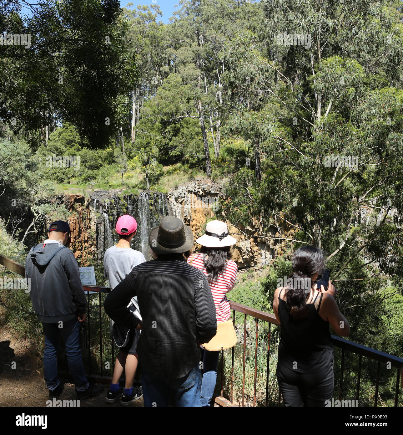 The Trentham Falls in the Coliban River Scenic Reserve in the ...