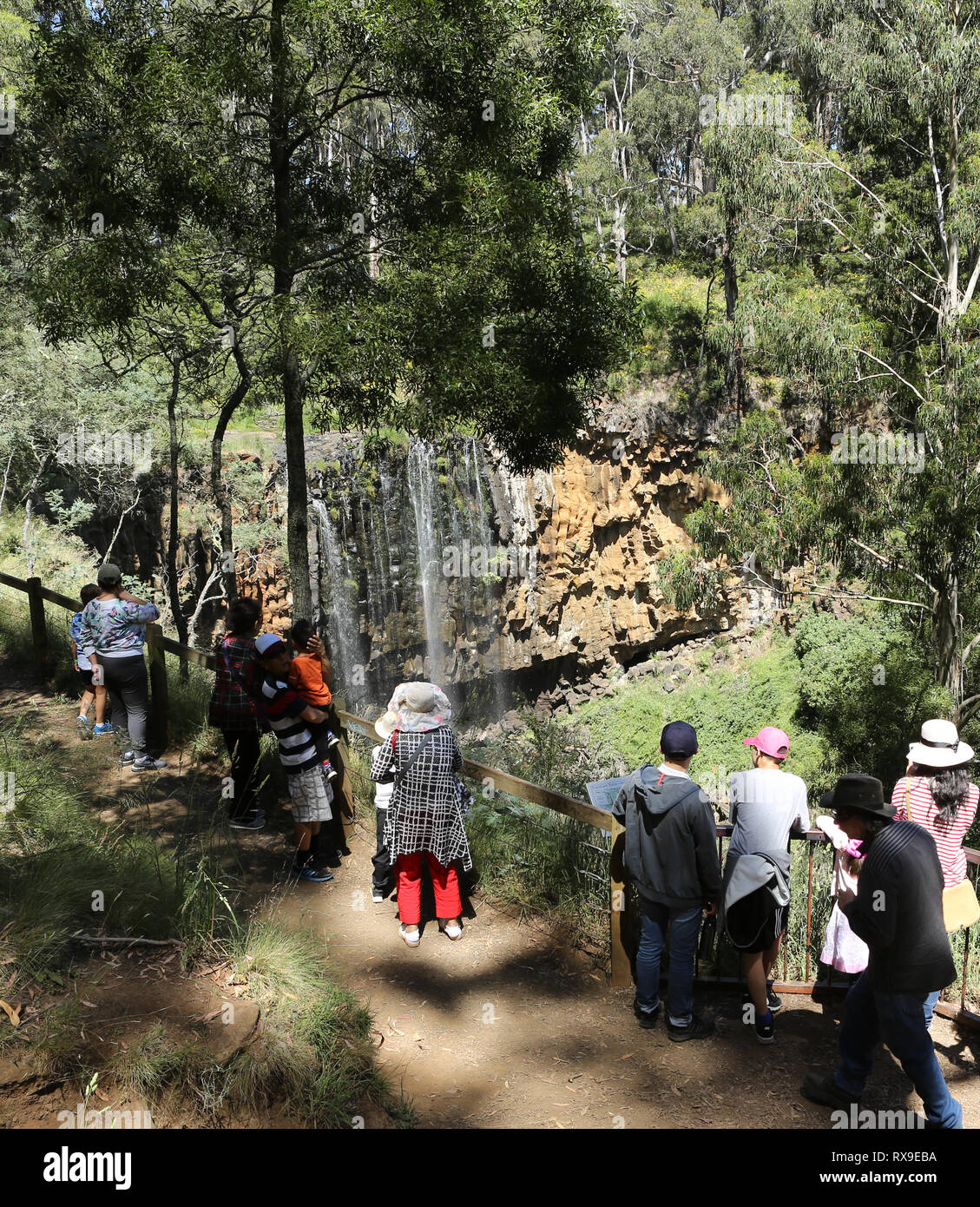 The Trentham Falls in the Coliban River Scenic Reserve in the ...