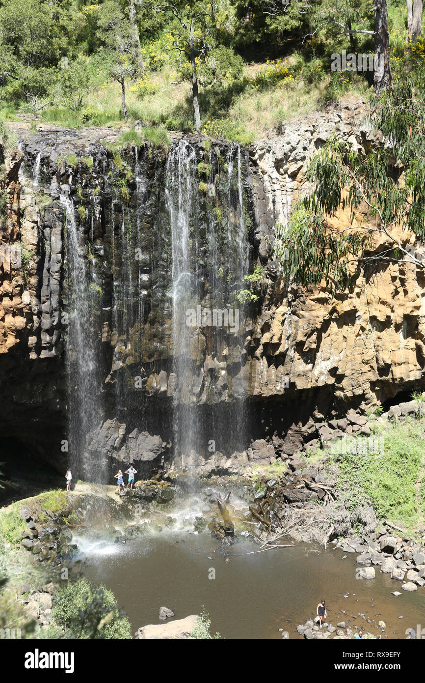 The Trentham Falls in the Coliban River Scenic Reserve in the ...