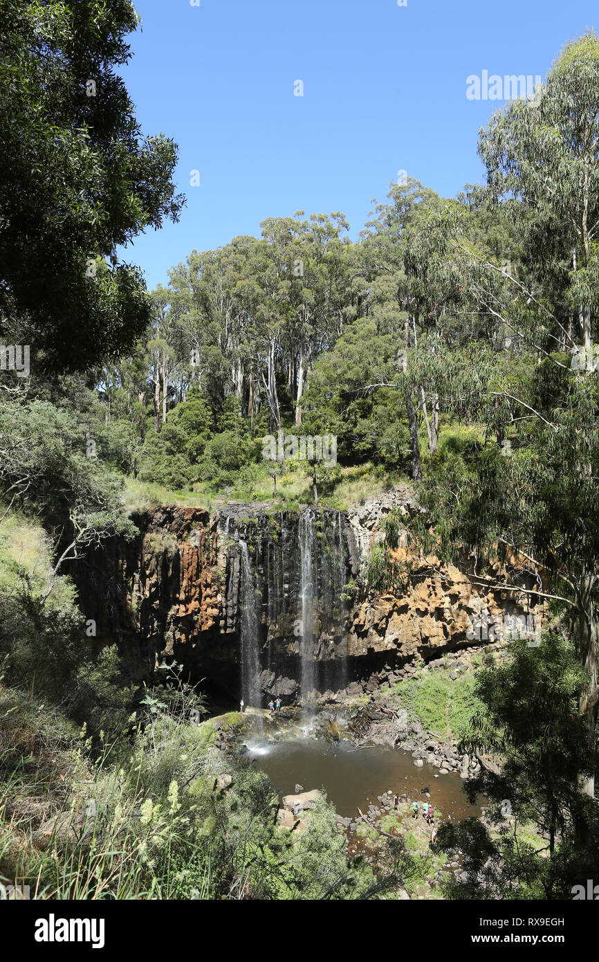The Trentham Falls in the Coliban River Scenic Reserve in the ...