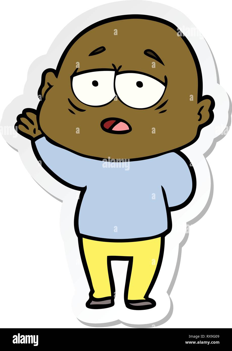 Cartoon stressed bald man hi-res stock photography and images - Alamy