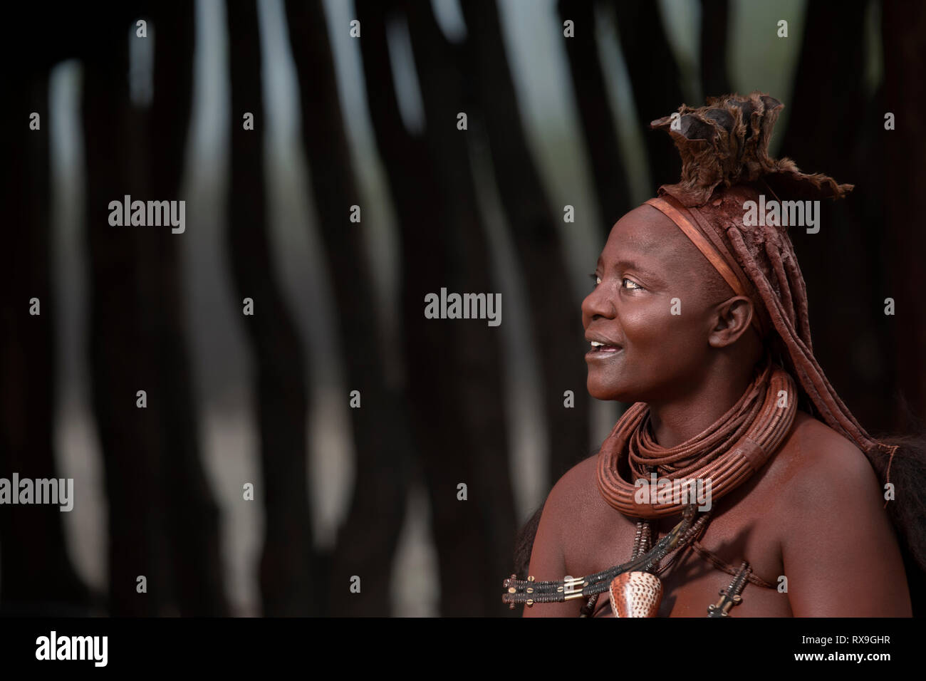 A portrait of a Himba woman in Namibia Stock Photo - Alamy