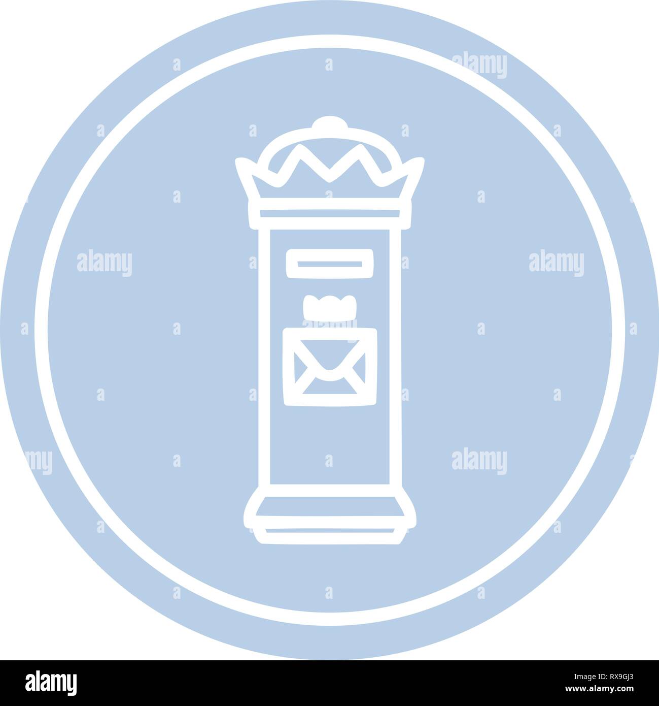 British postbox circular icon symbol Stock Vector Image & Art - Alamy