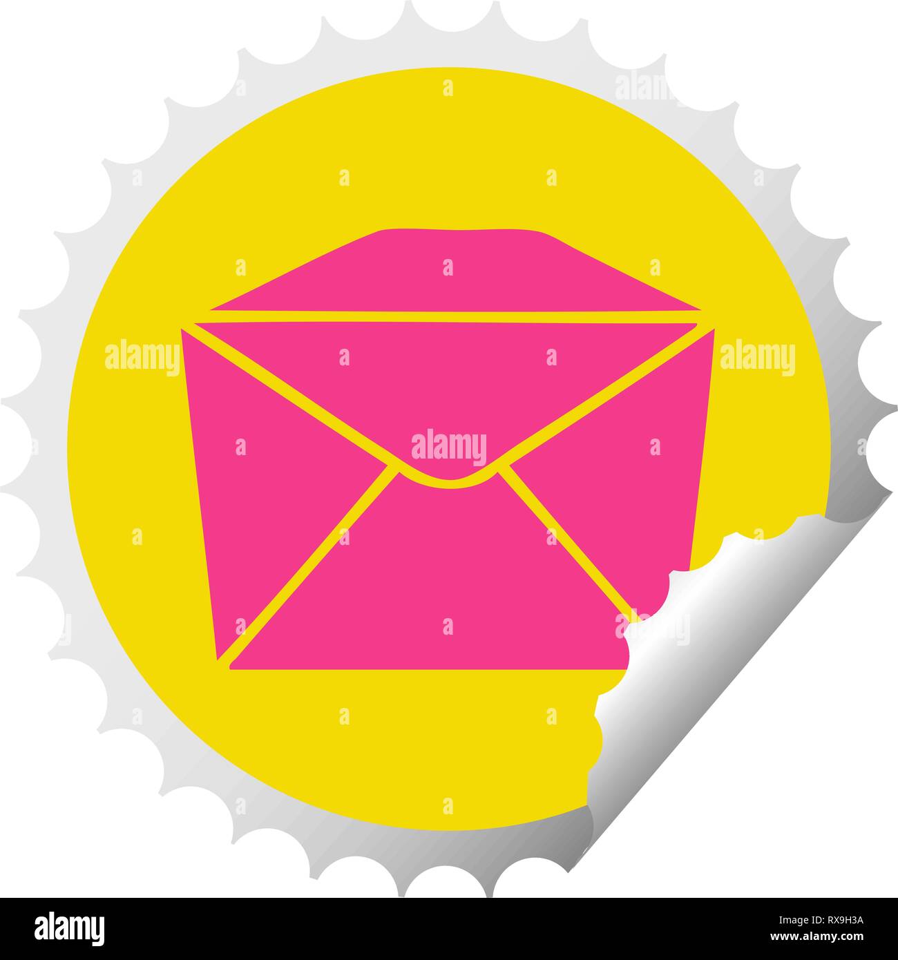 circular peeling sticker quirky cartoon parcel Stock Vector Image & Art ...