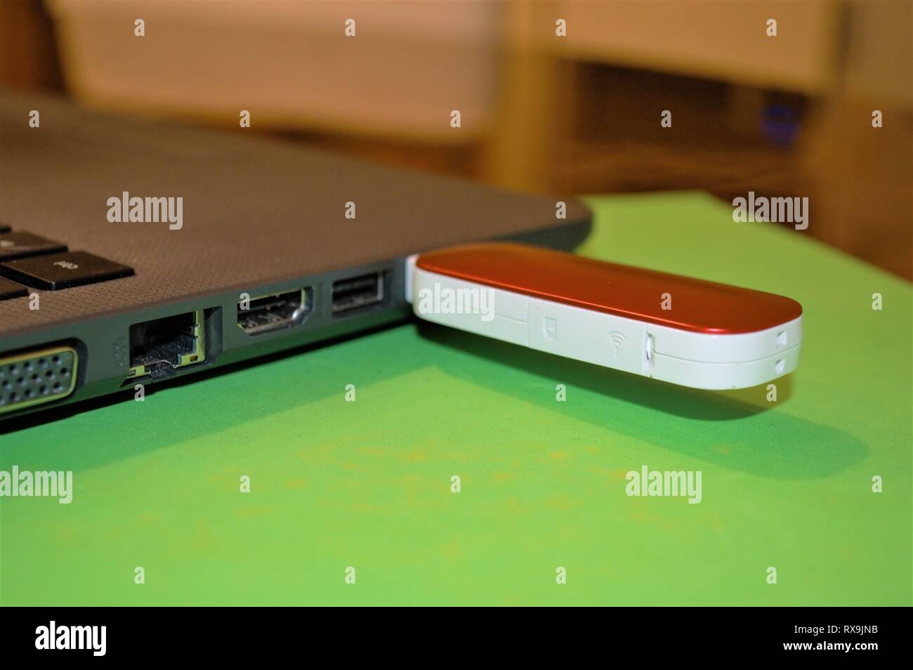 pen drive usb technology computer laptop internet wifi Stock Photo - Alamy