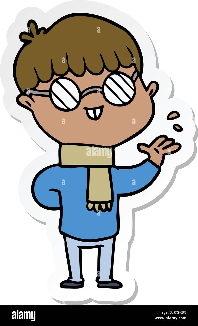 Cartoon boy wearing spectacles hi-res stock photography and images - Alamy