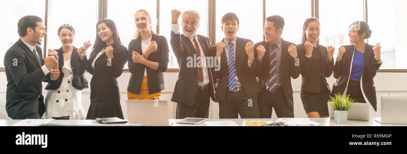 Business People Celebrating In Board Room successful concept Stock ...