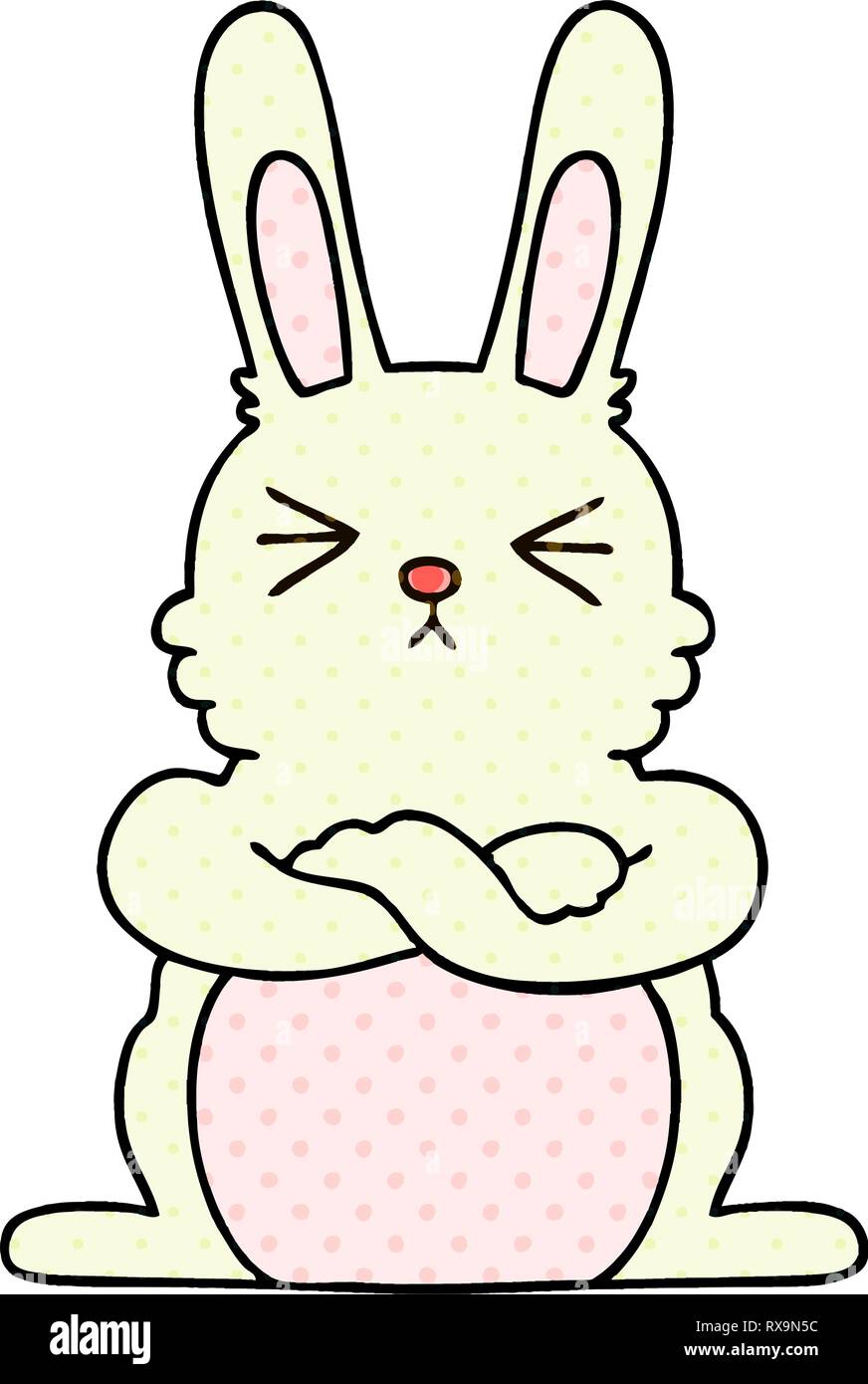 comic book style quirky cartoon rabbit Stock Vector Image & Art - Alamy