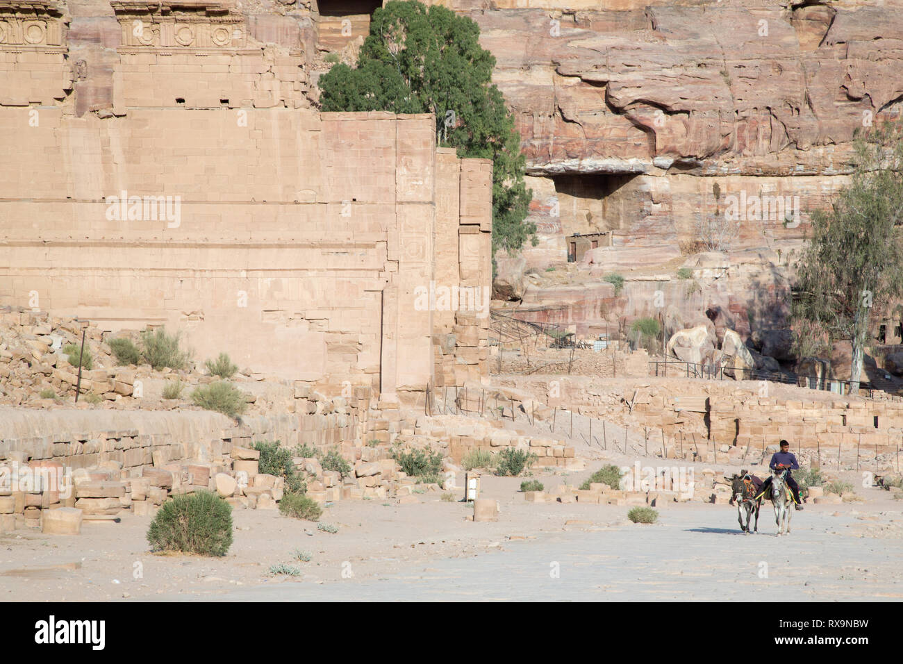 Great Temple, Petra, Jordan Stock Photo - Alamy