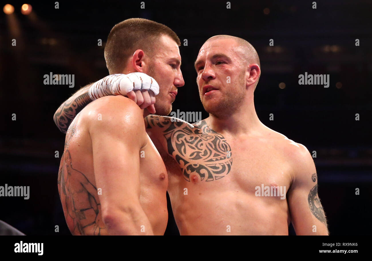 Liam Williams (left) and Joe Mullender embrace after their British ...