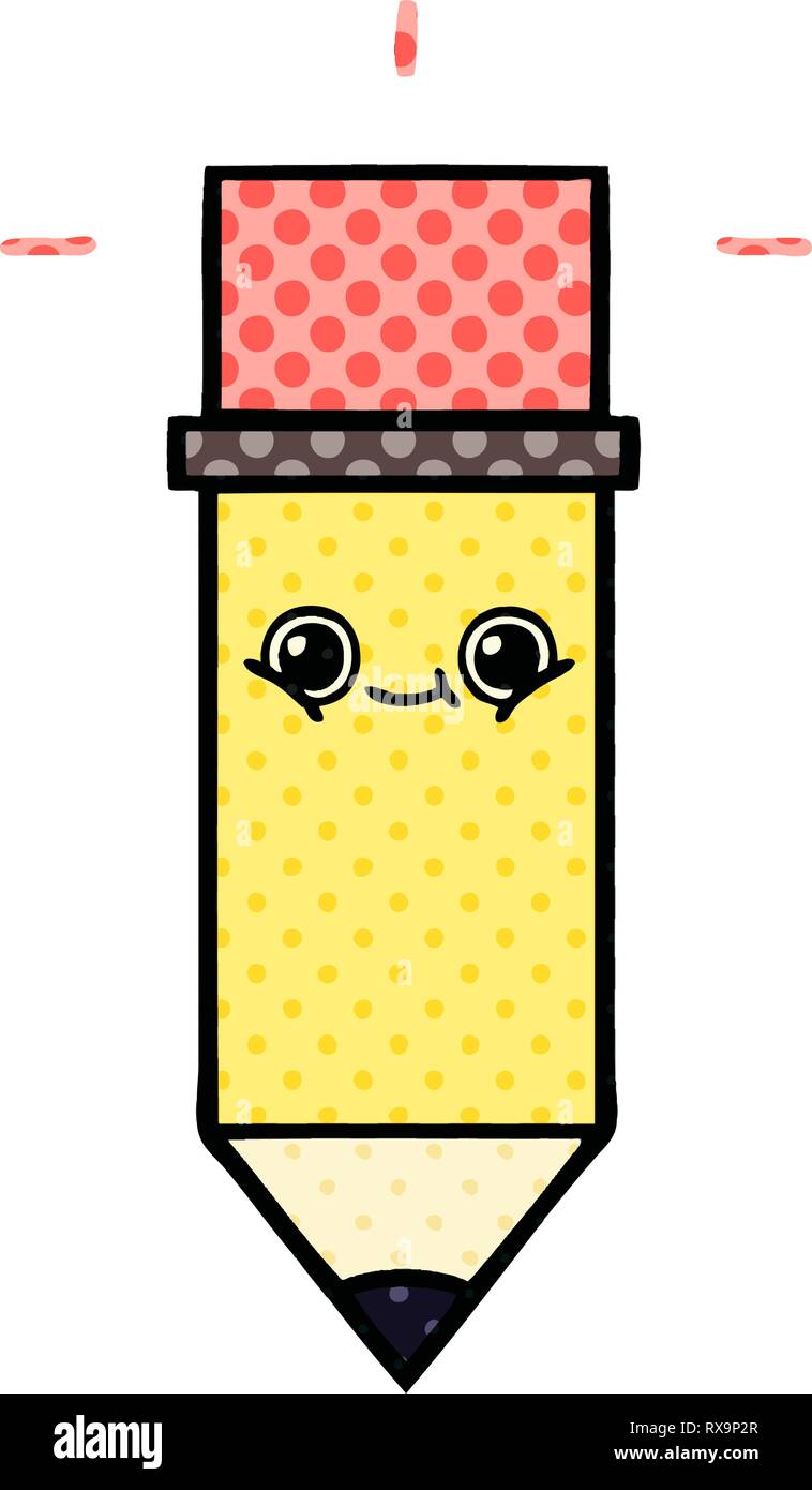 comic book style cartoon of a pencil Stock Vector Image & Art - Alamy