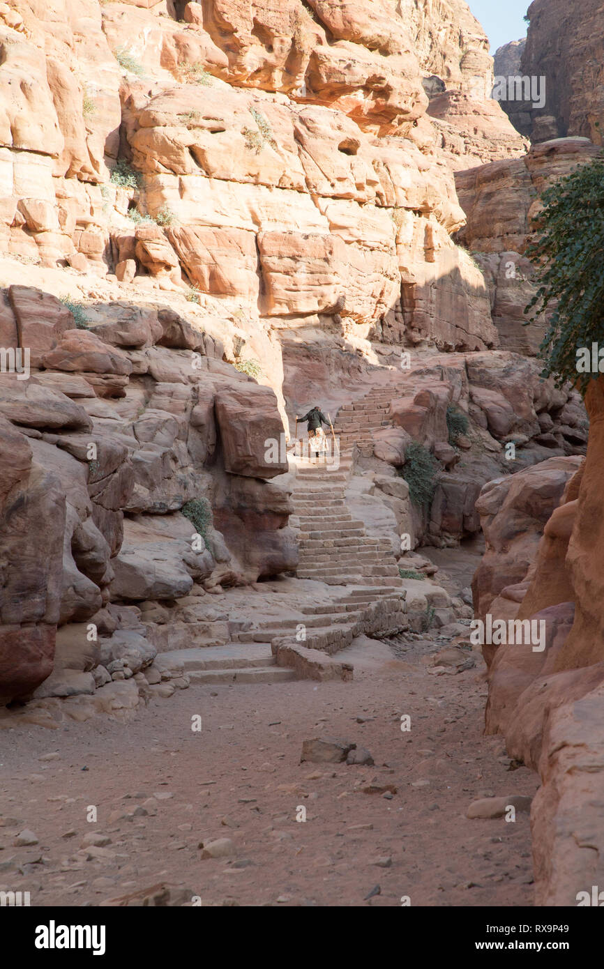 Jordan nabatean petra steps hi-res stock photography and images - Alamy