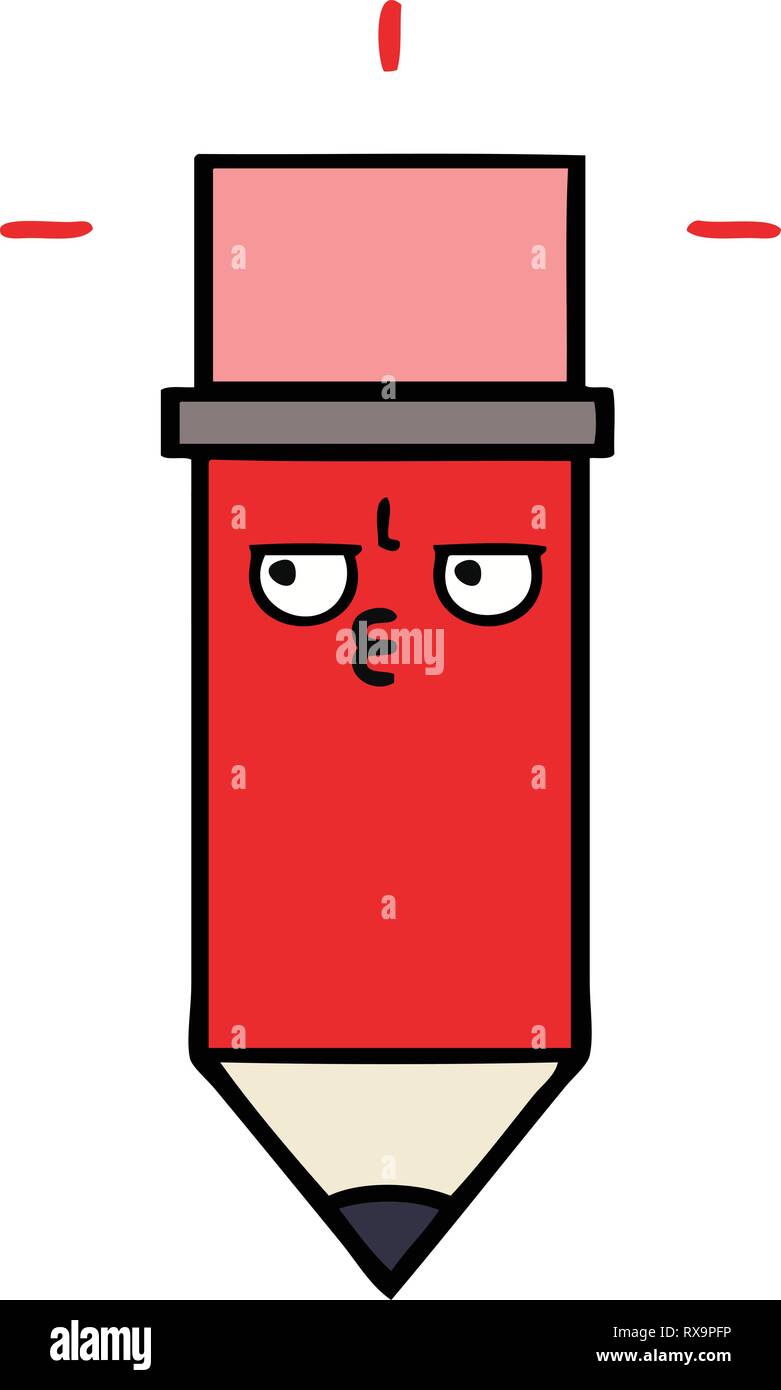 cute cartoon of a pencil Stock Vector Image & Art - Alamy