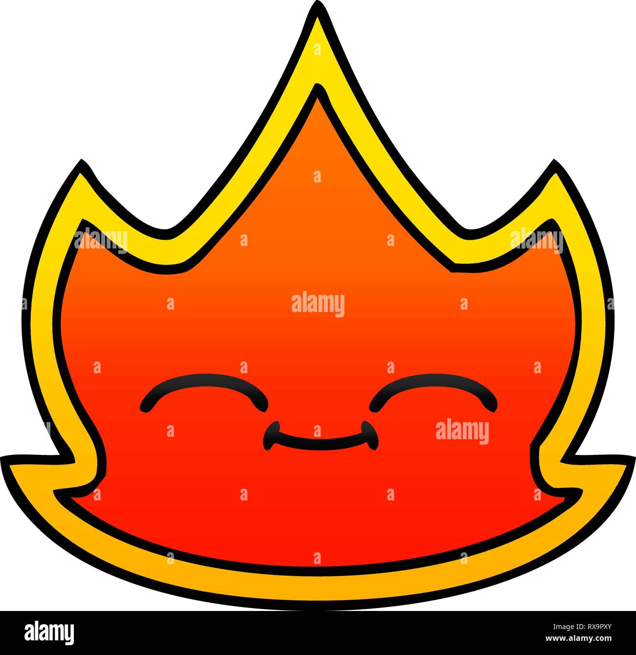 gradient shaded cartoon of a fire Stock Vector Image & Art - Alamy