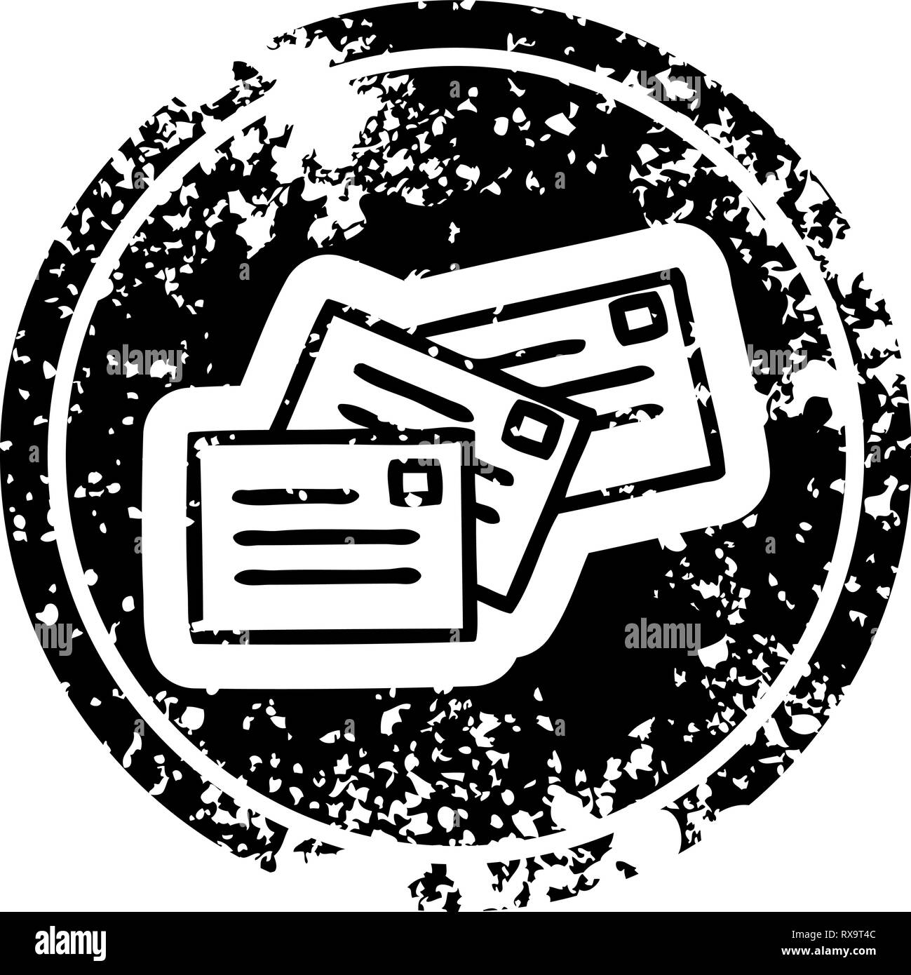 stack of letters distressed icon symbol Stock Vector Image & Art - Alamy