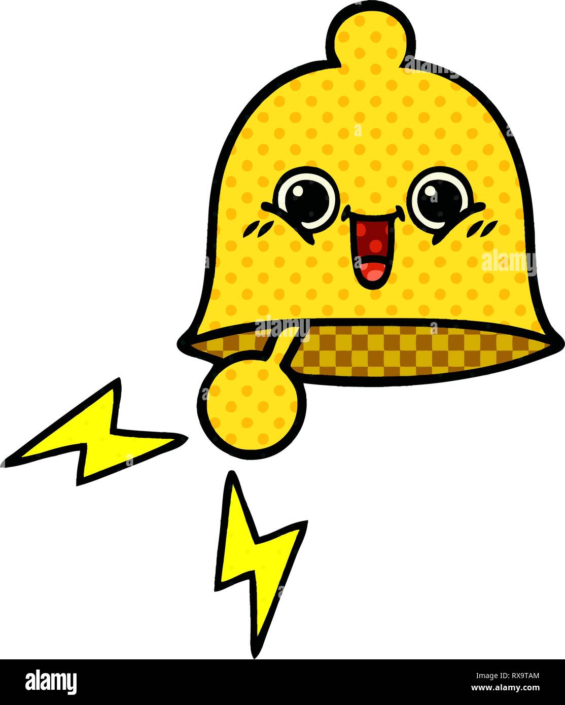 comic book style cartoon of a ringing bell Stock Vector Image & Art - Alamy