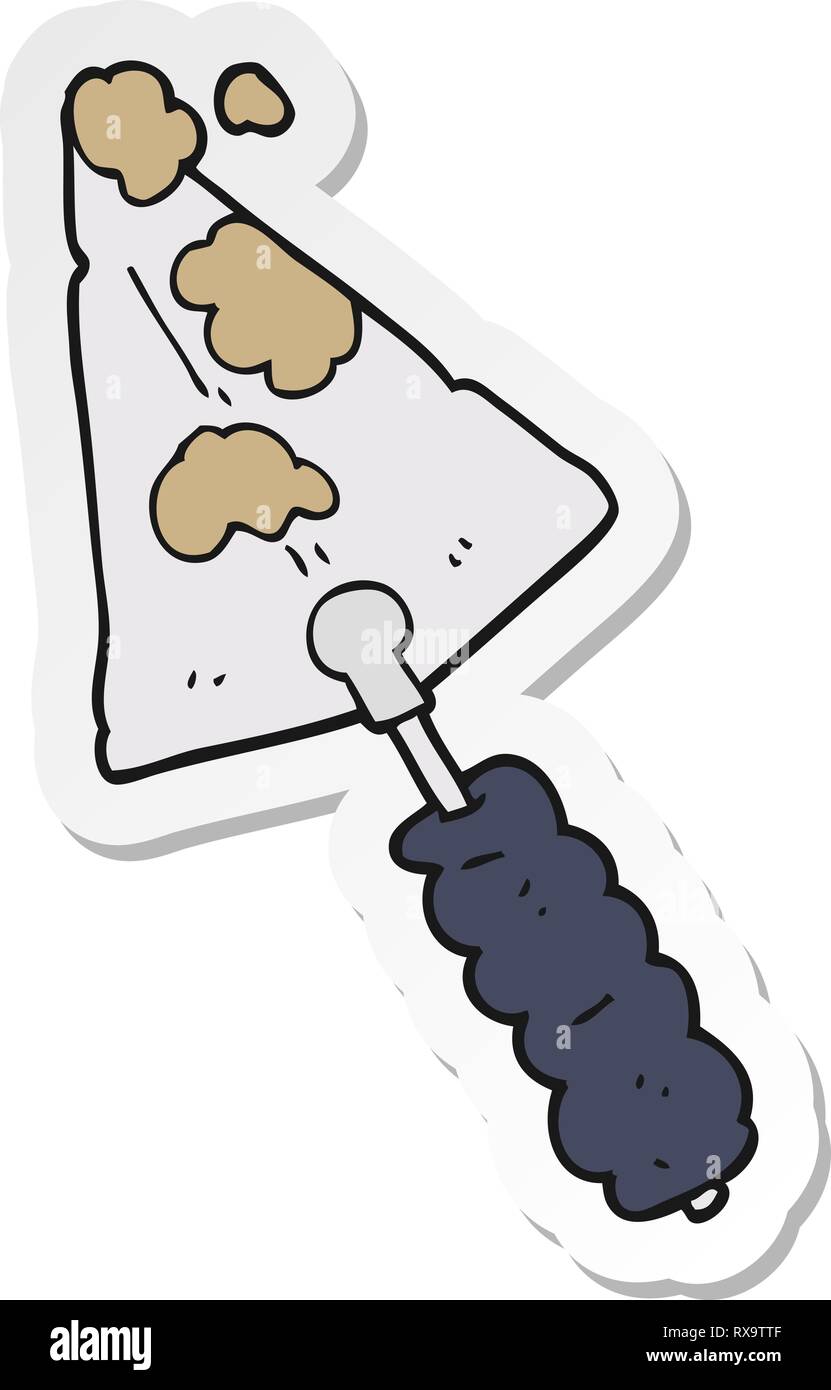sticker of a cartoon trowel Stock Vector Image & Art - Alamy