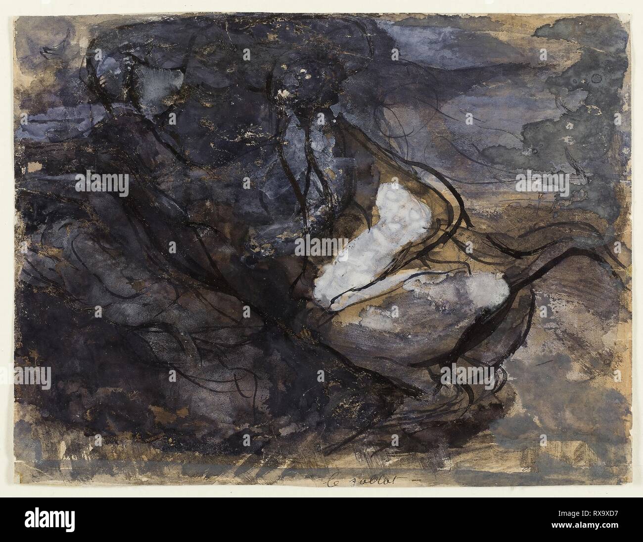 The Witches' Sabbath (recto); Sketches of Centaurs (verso). Auguste ...